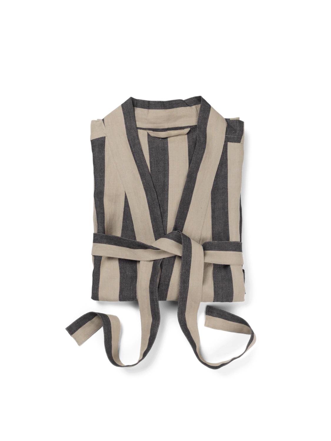 Field Morgenkåpe, sand/black – Hos Haakon